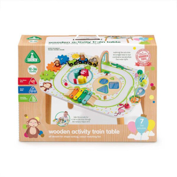 Early Learning Centre Wooden Activity Train Table | Mothercare 👶