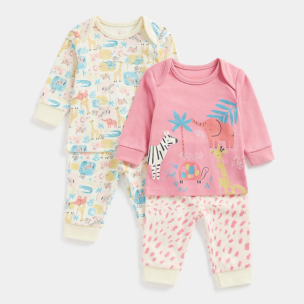 Mothercare Baby Girl Safari Pyjamas - 2 Pack | Mothercare 👶