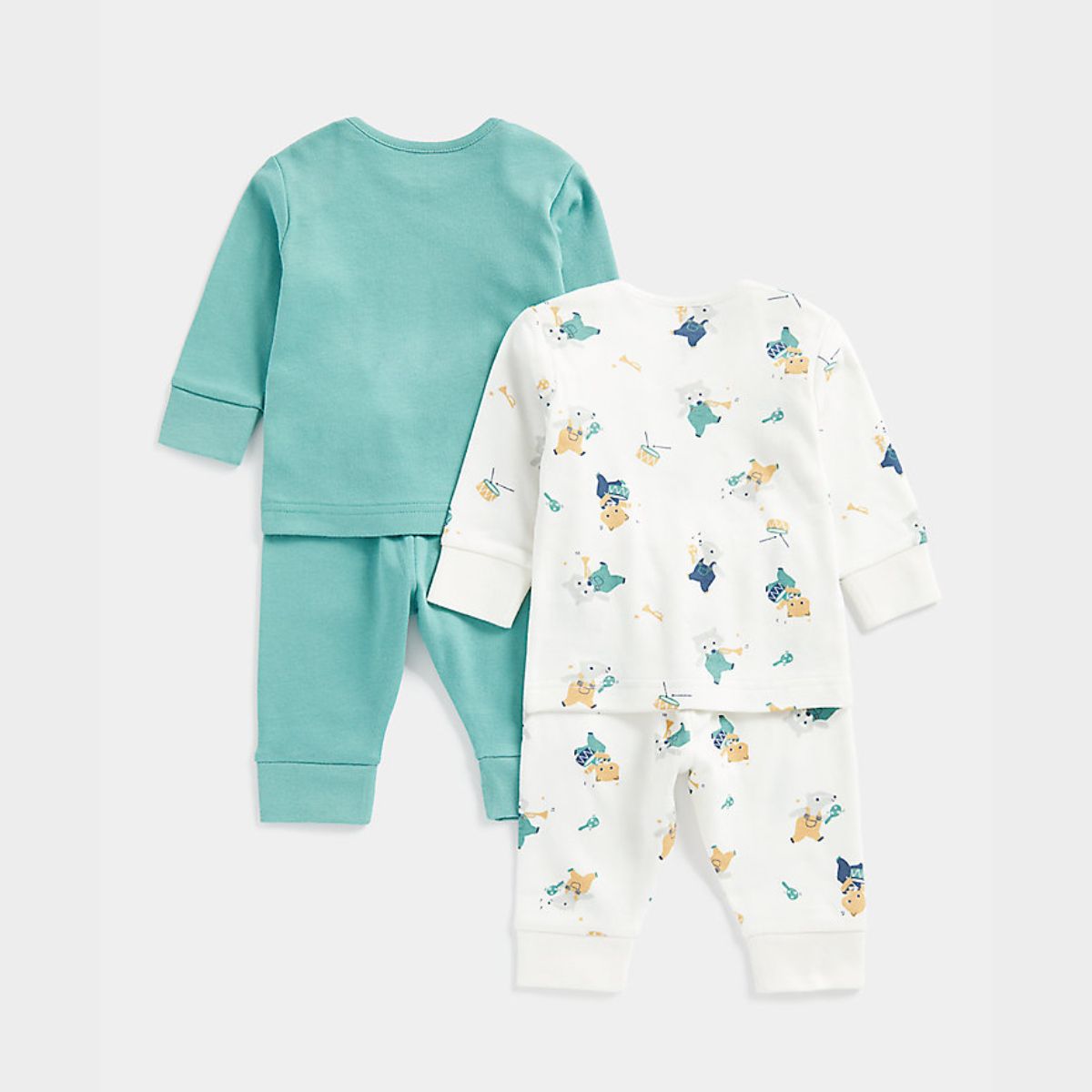 Mothercare Animal Band Baby Pyjamas - 2 Pack | Mothercare