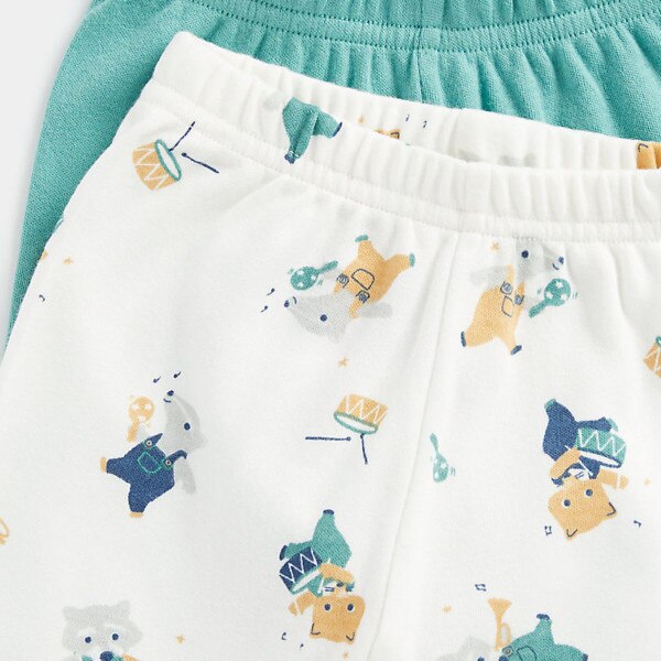 Mothercare Animal Band Baby Pyjamas - 2 Pack | Mothercare