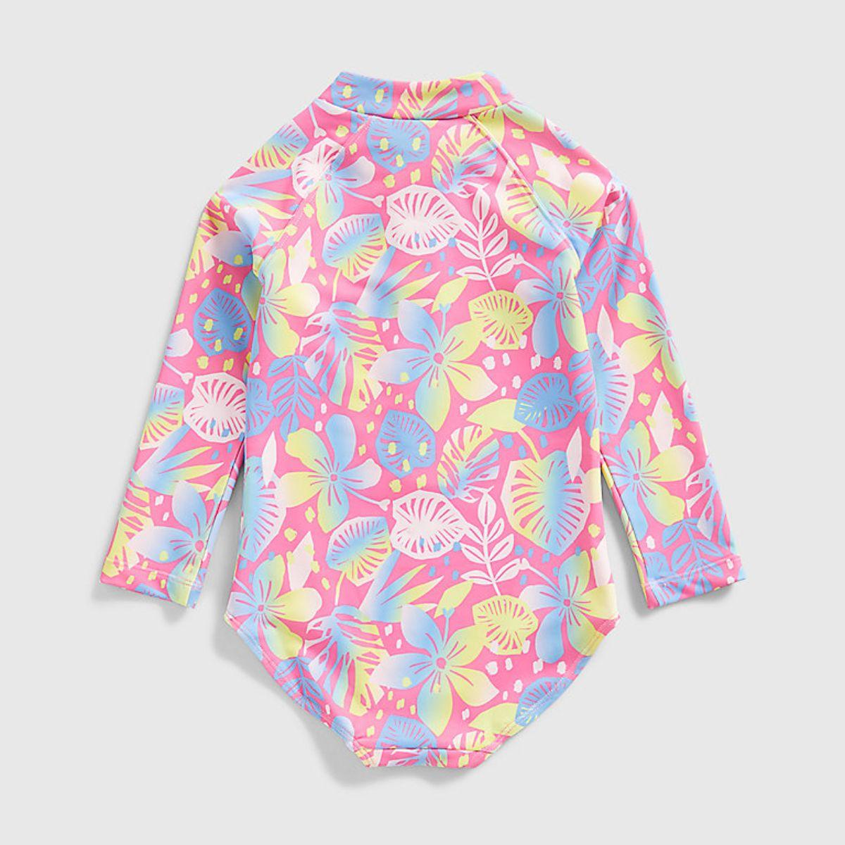 Mothercare Girl Rashguard Tropical Swimsuit | Mothercare 👶