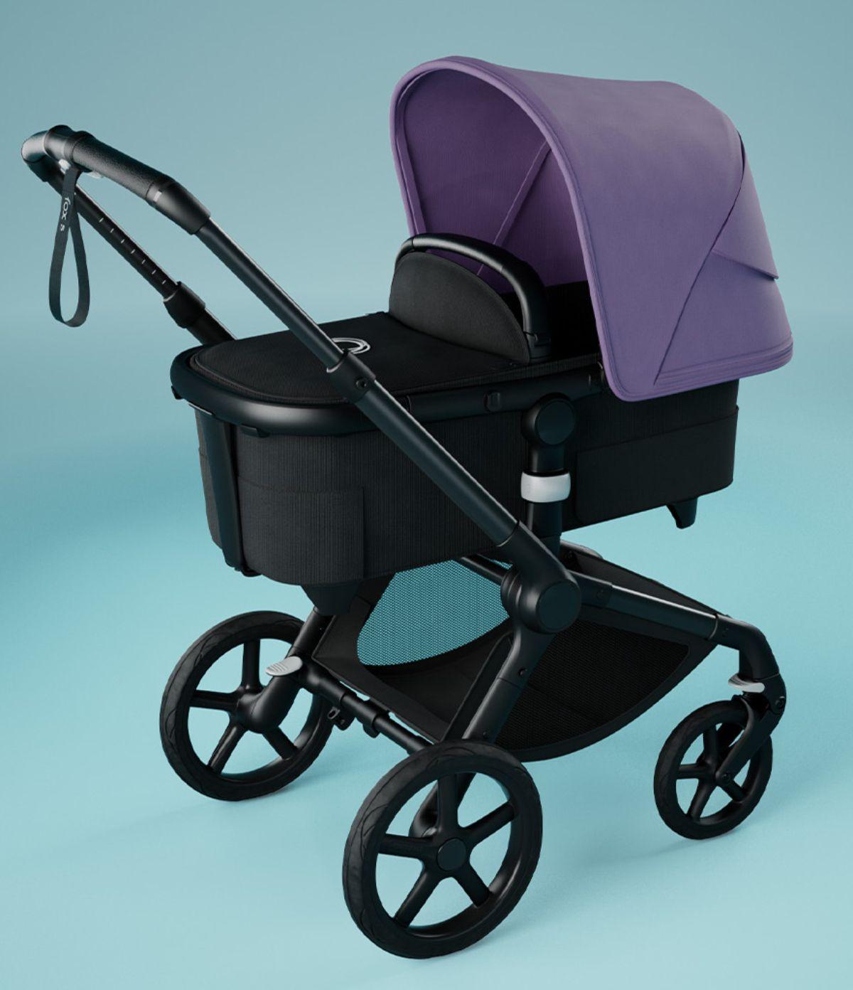 Bugaboo Fox 5 Graphite/Midnight Black Base with Sunrise Red Canopy ...